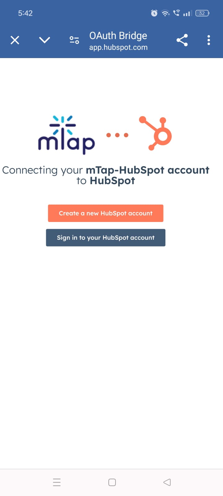 HubSpot Integration Mobile – mTap Quick Start Guide