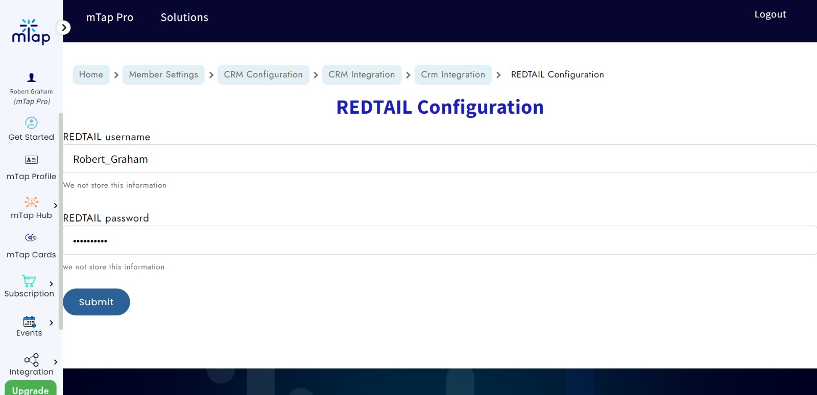 Redtail Integration- Web – mTap Quick Start Guide