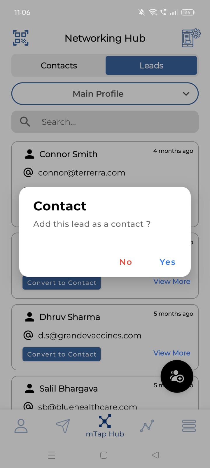Lead Management in mTap Hub Mobile – mTap Quick Start Guide