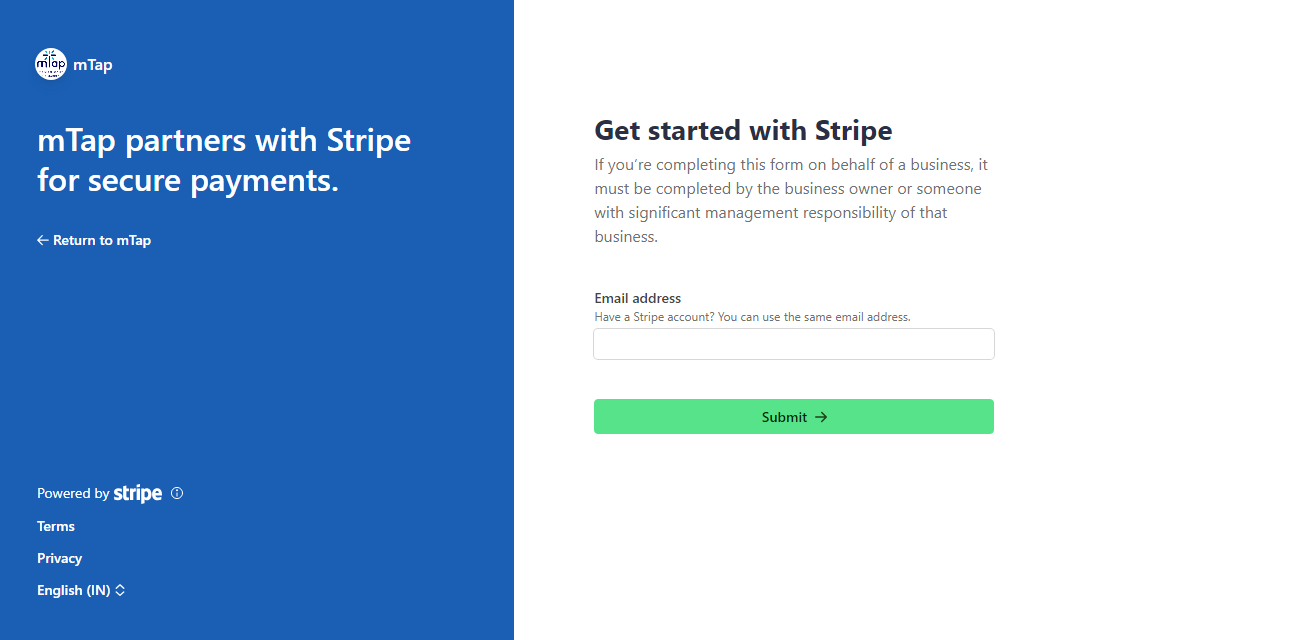 Stripe connection, platform fees & payment schedule – mTap Quick Start Guide